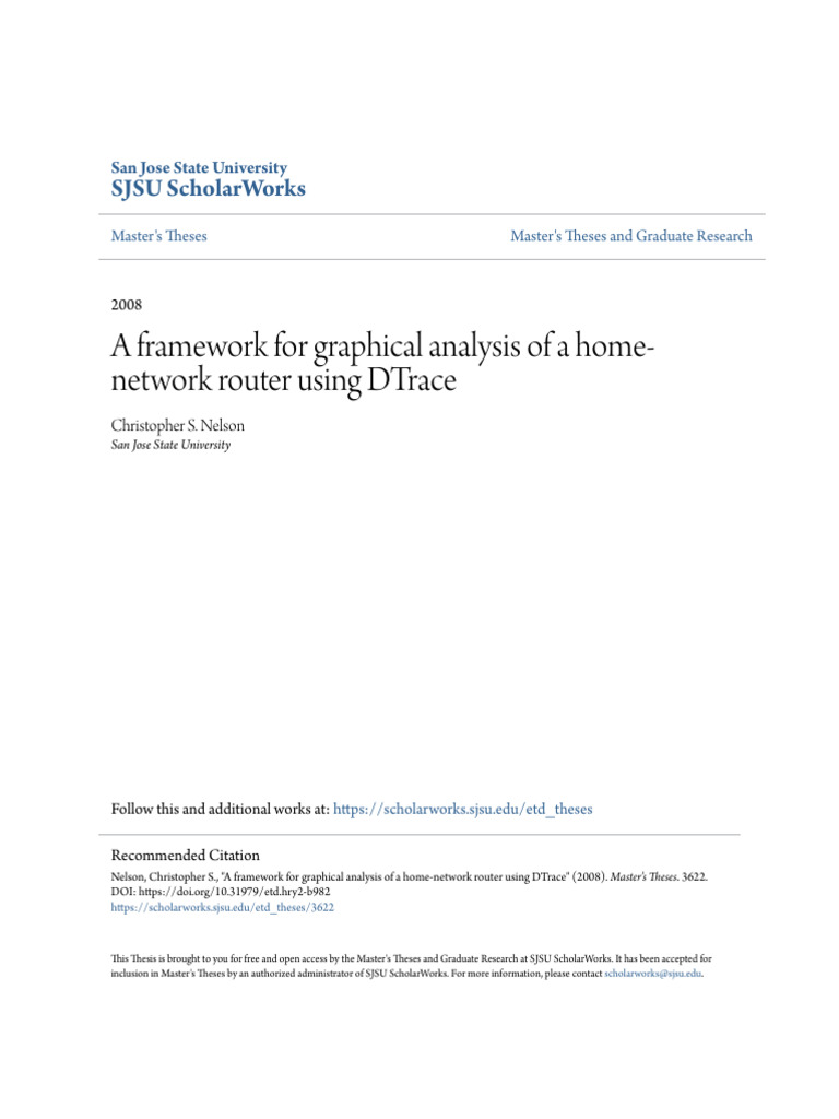 A framework for graphical analysis of a home-network router using | PDF | Applications ...