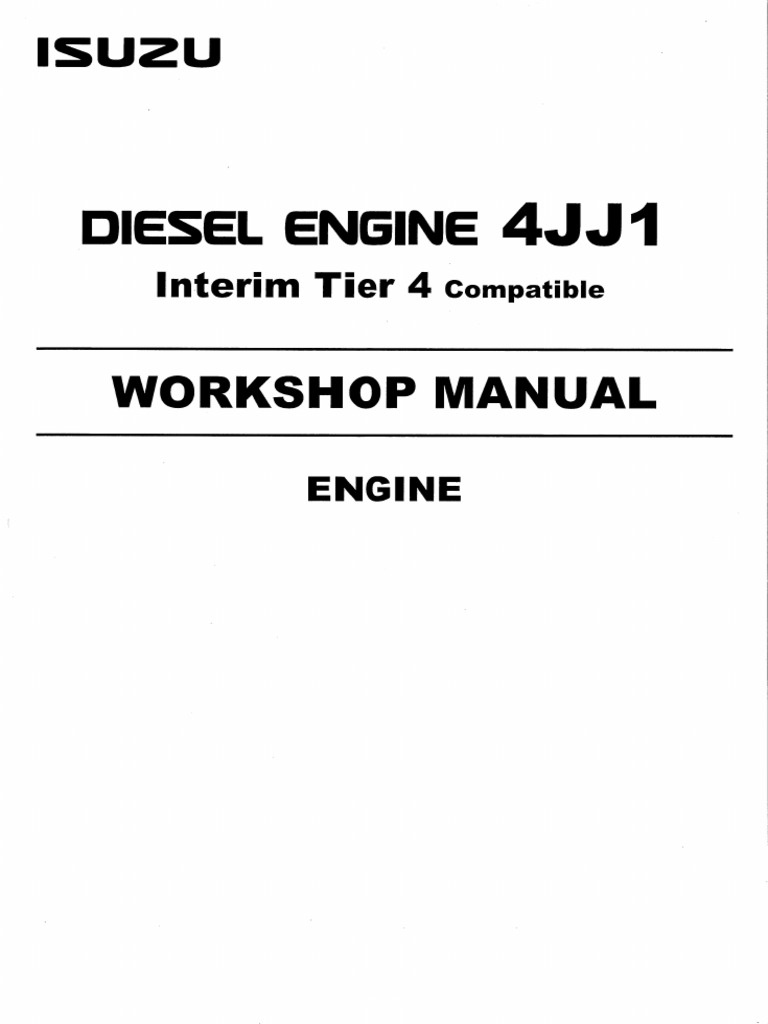 Engine Manual-Workshop Isuzu Tier 4 | PDF | Installation (Computer ...
