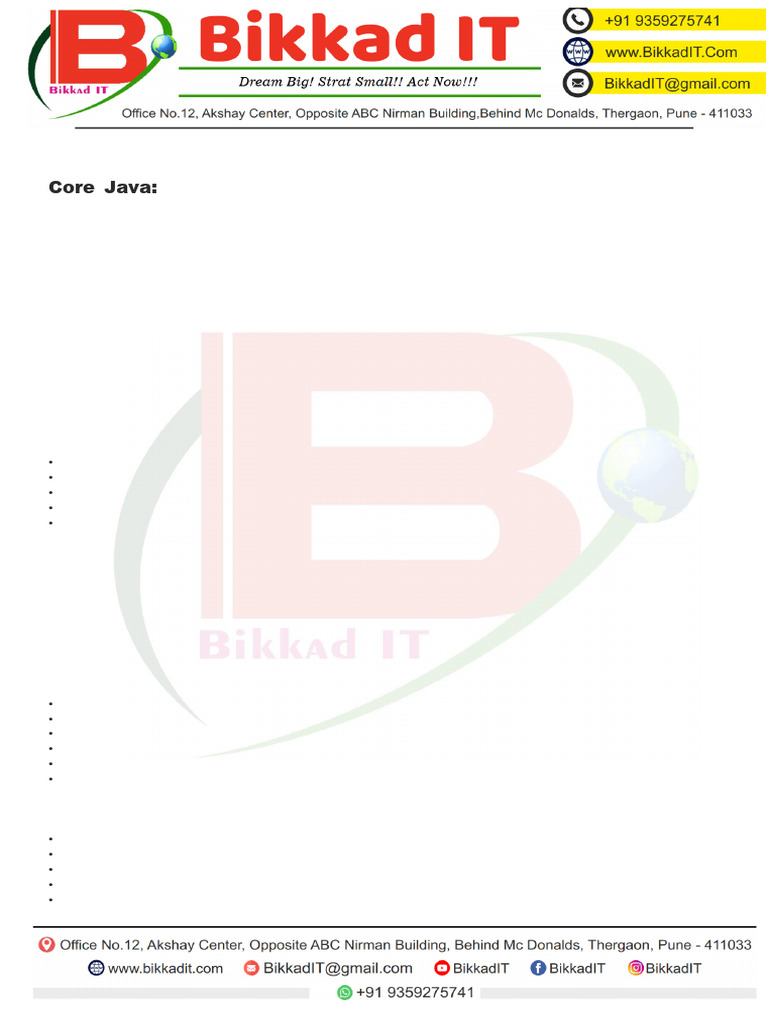 Comprehensive Java and SQL Development Guide | PDF | Spring Framework ...