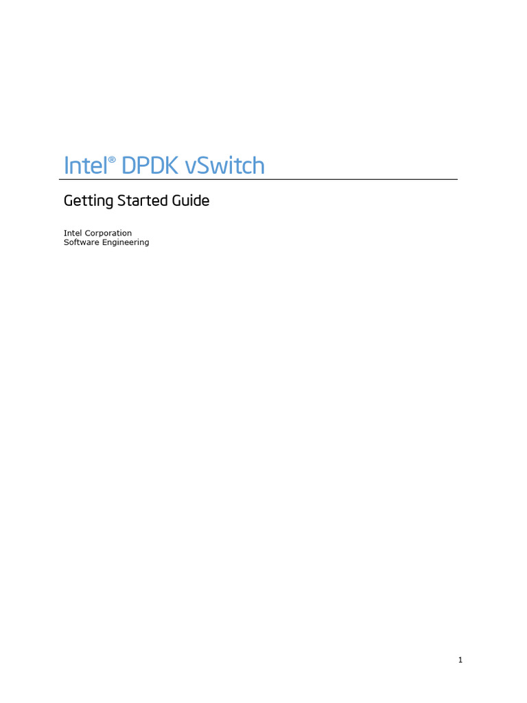 《Intel (R) DPDK vSwitch Getting Started Guide》 | PDF | System Software | Computer Science