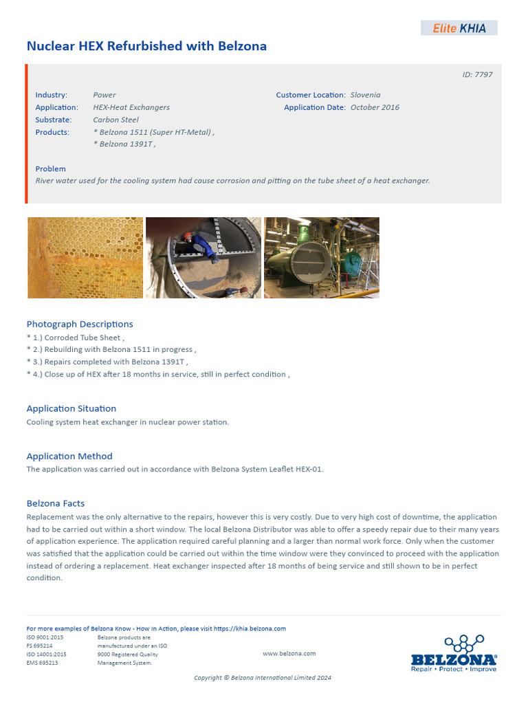Nuclear HEX Refurbished With Belzona - 7797 | PDF | Home & Garden ...