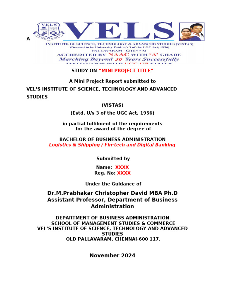 Prabhakar Sir Mini Project Front Pages | PDF | Scientific Method ...