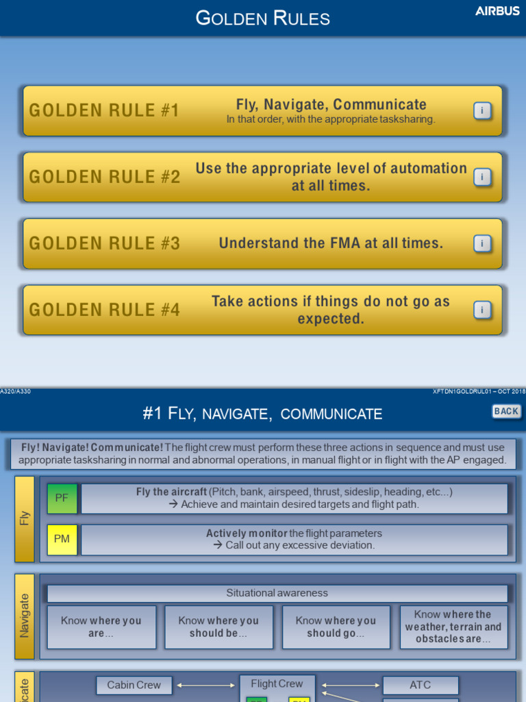 Airbus PDP Golde Rules PDF | PDF | Flight | Transport Safety