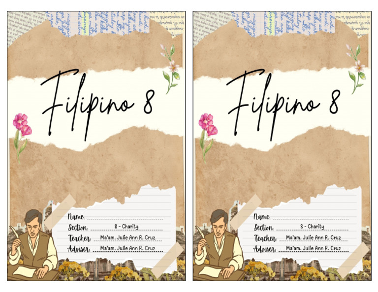 CHARITY - FILIPINO 8 NOTEBOOK COVER | PDF