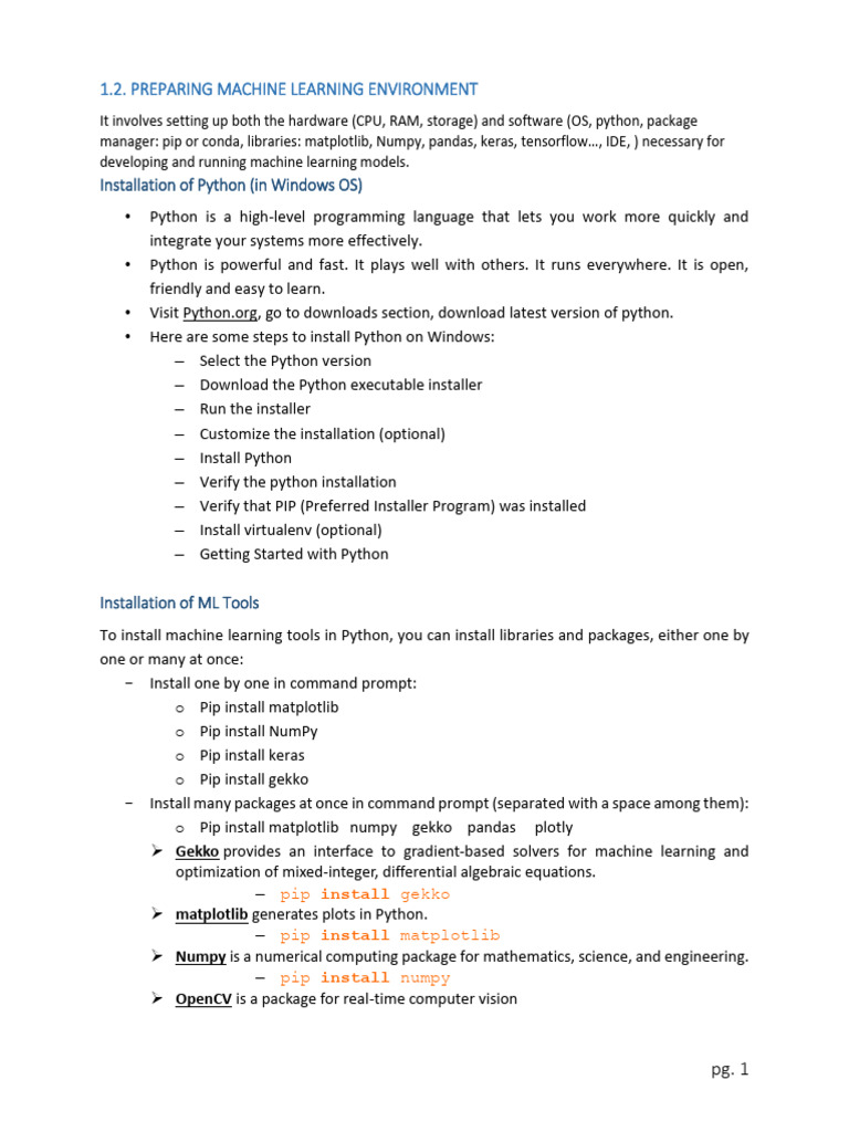 ML 1.2-1.4 | PDF | Machine Learning | Python (Programming Language)