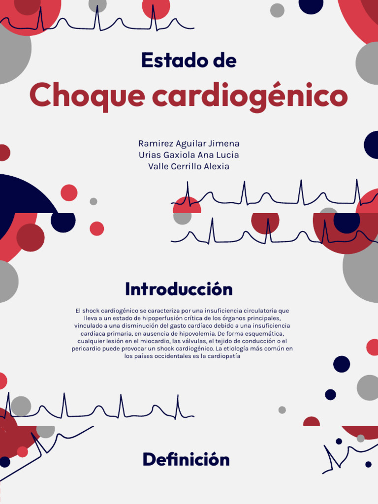 Estado de Choque Cardiogénico | PDF | Choque (circulatorio) | Infarto ...
