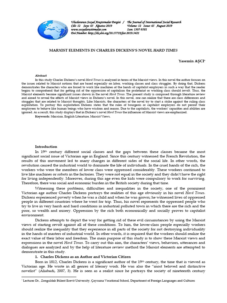 Marxist Themes in Dickens' Hard Times | PDF | Marxism | Karl Marx