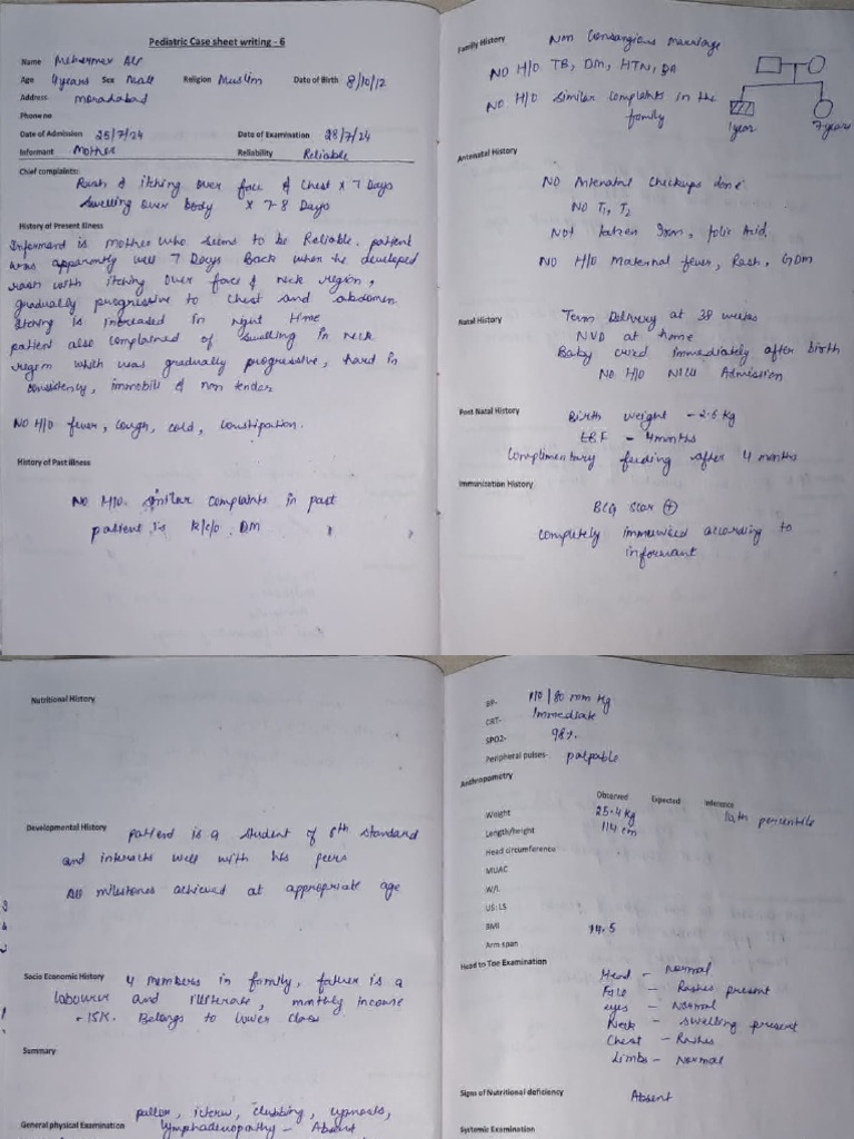 Pedia Case 6 Onwards | PDF