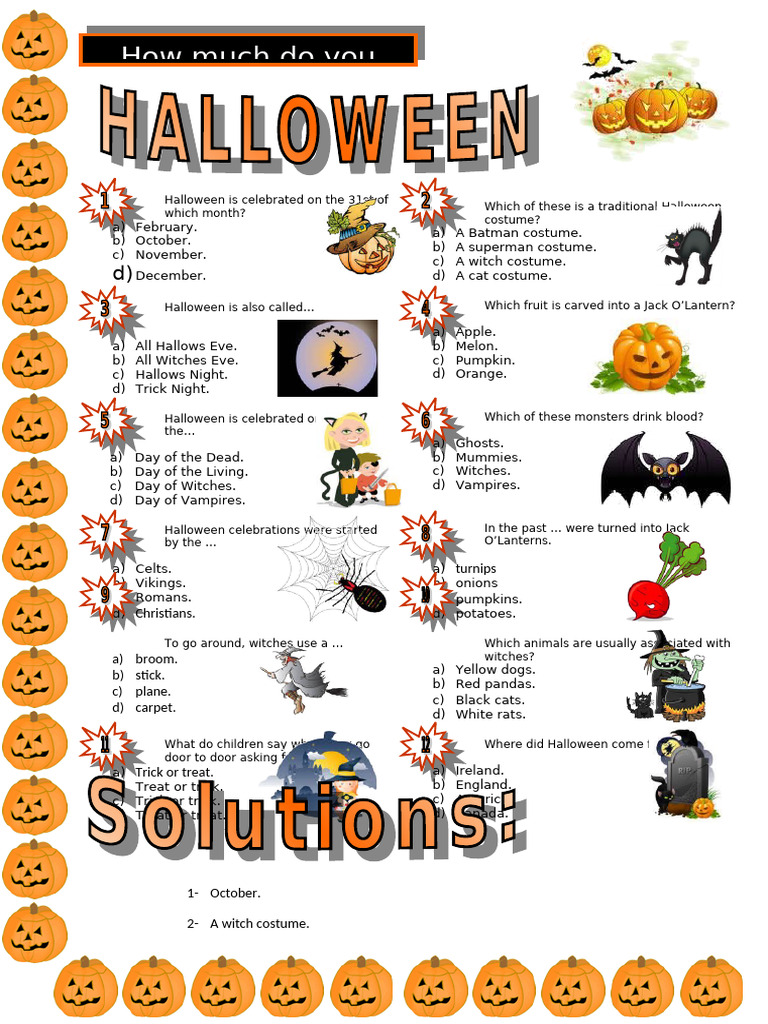 Halloween_Quiz | PDF | Halloween | Trick Or Treating