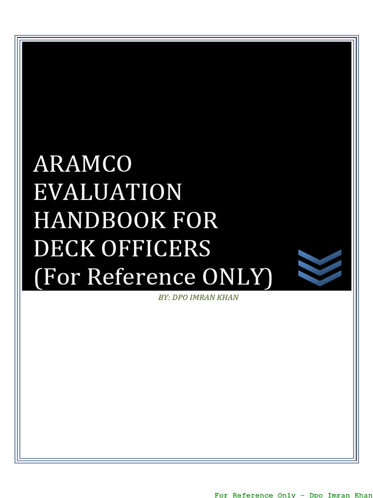 Aramco Deck Officers Evaluation Handbook | PDF