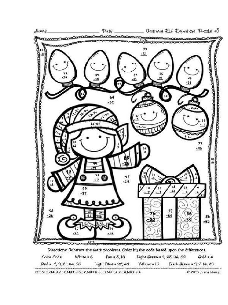 Christmas Elf Equations | PDF