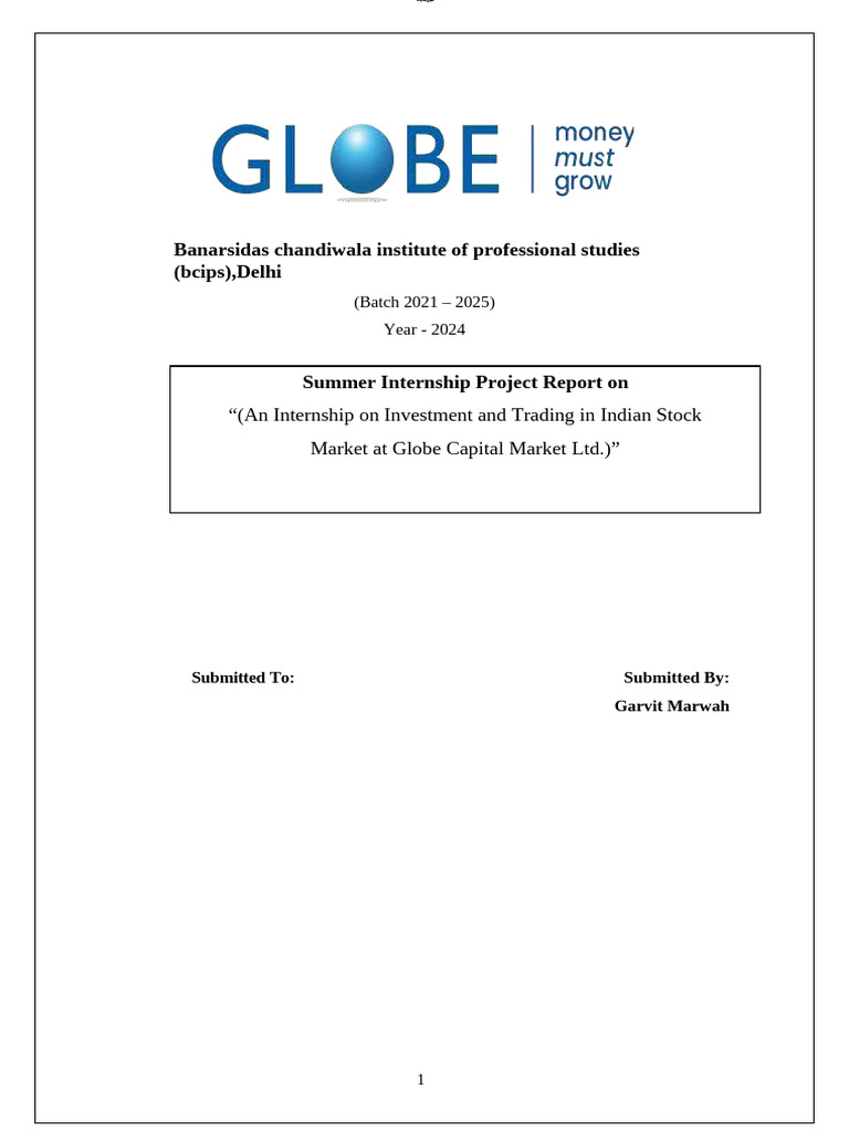 Garvit Marwah - INTERNSHIP - PROJECT1 | PDF | Derivative (Finance) | Financial Risk