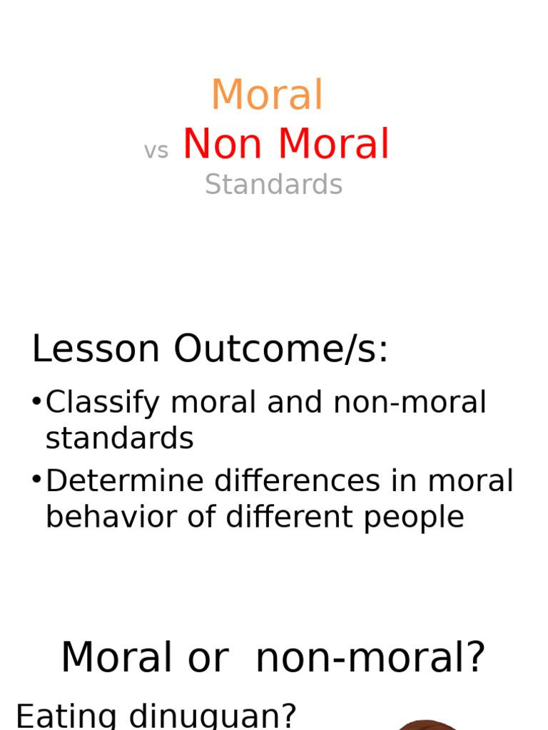 Understanding Moral vs Non-Moral Standards | PDF | Morality | Social ...