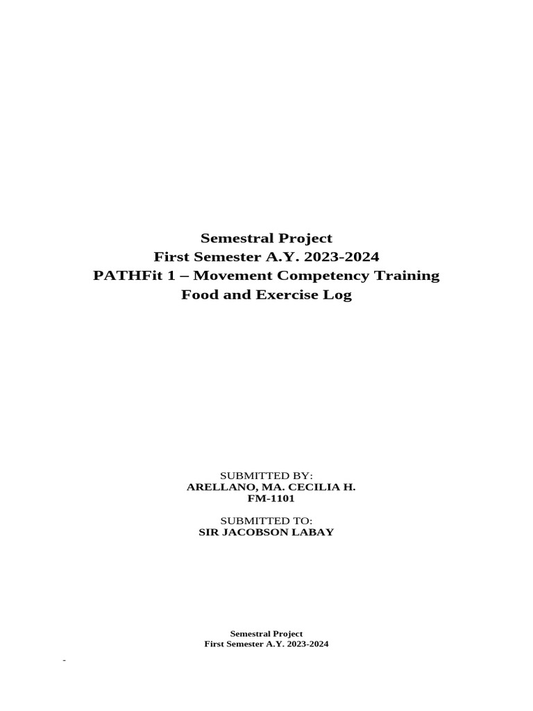 Phatfit Semestral-Project-wee 4 | PDF | Meal | Foods