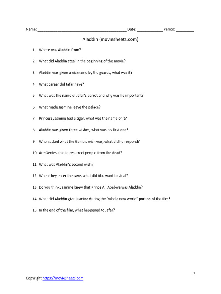 Aladdin | PDF