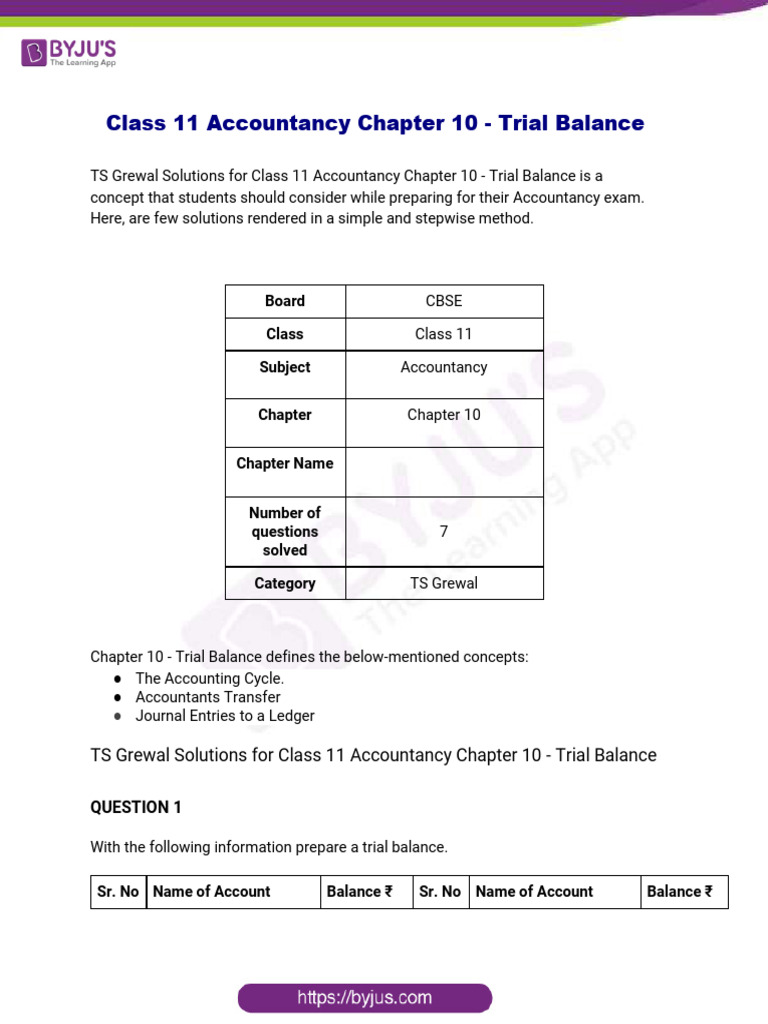 Trail Balance | PDF | Debits And Credits | Business Economics