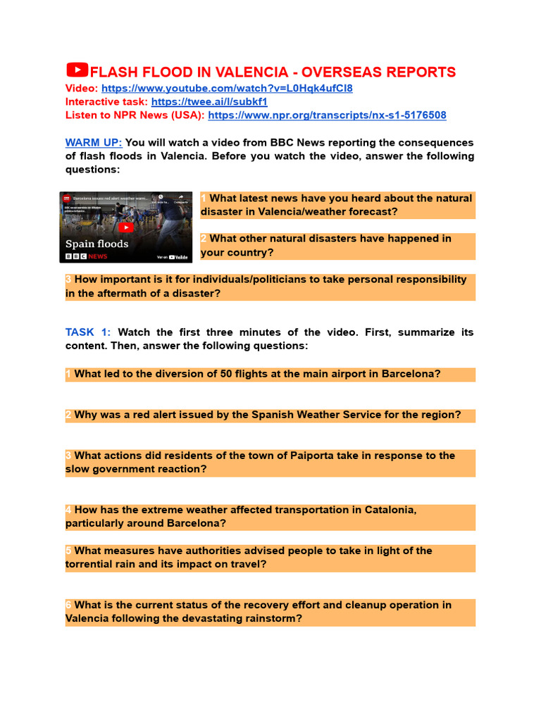 Valencia Flash Floods: Impact and Response | PDF | Flood | Weather