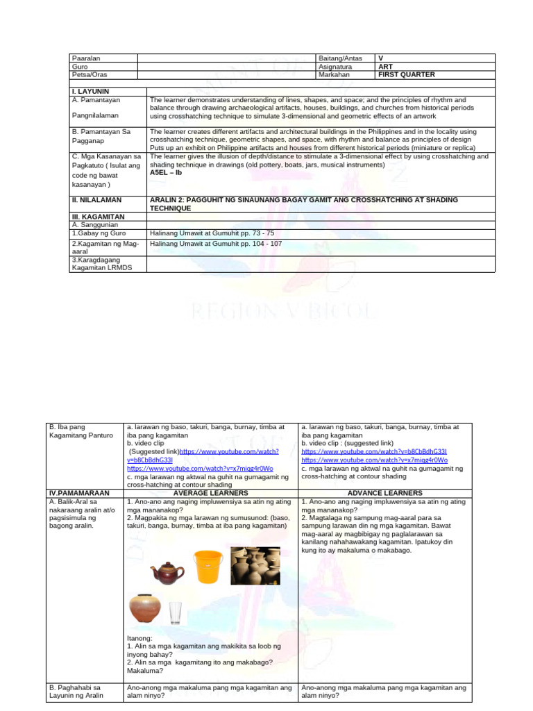 ARTS Q1 Aralin 2 EDITED | PDF
