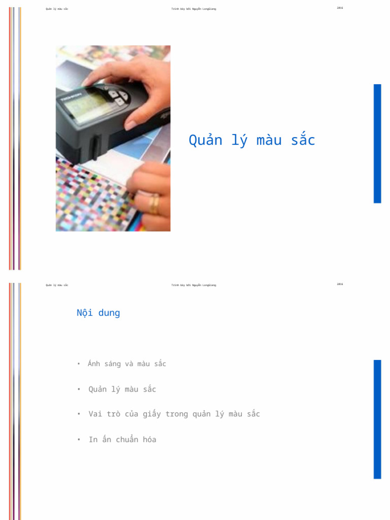 Bài giảng Color Management | PDF