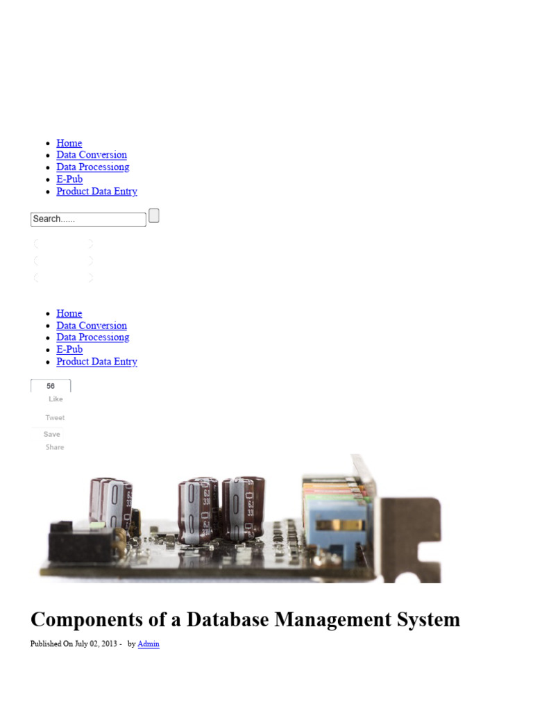 Components of A Database Management System | PDF | Databases | Data ...