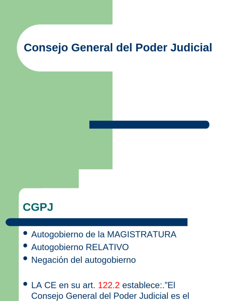 Estructura y Funciones del CGPJ | PDF | Instituciones gubernamentales | Gobernancia