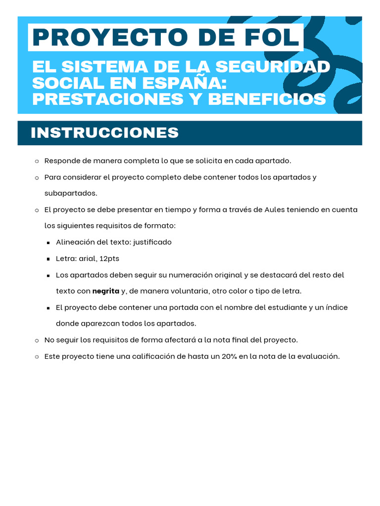 Proyecto FOL Seguridad Social | PDF | Negocios | Finanzas y dinero