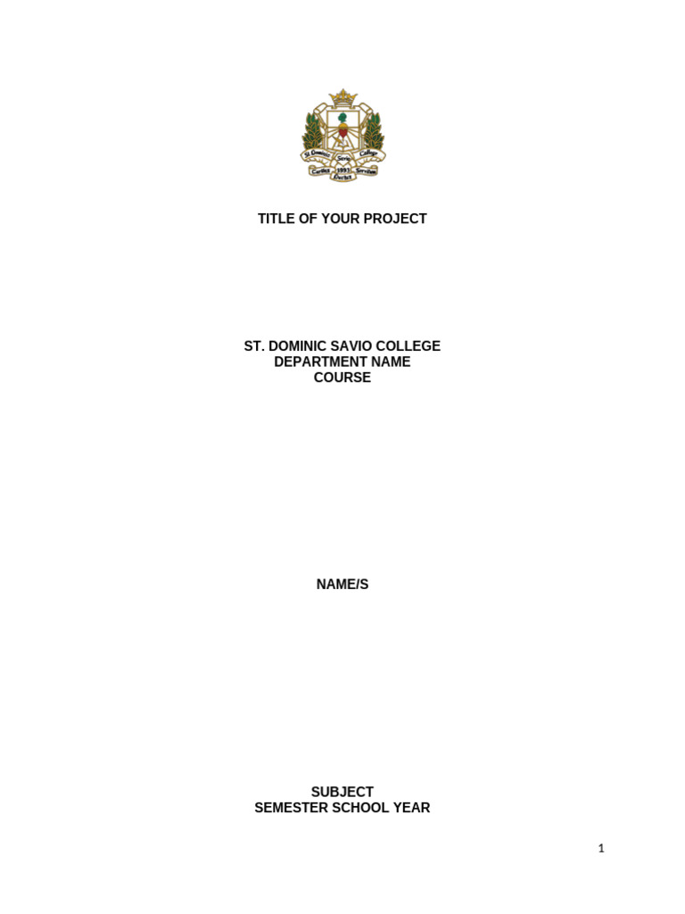 Capstone Project Format | PDF