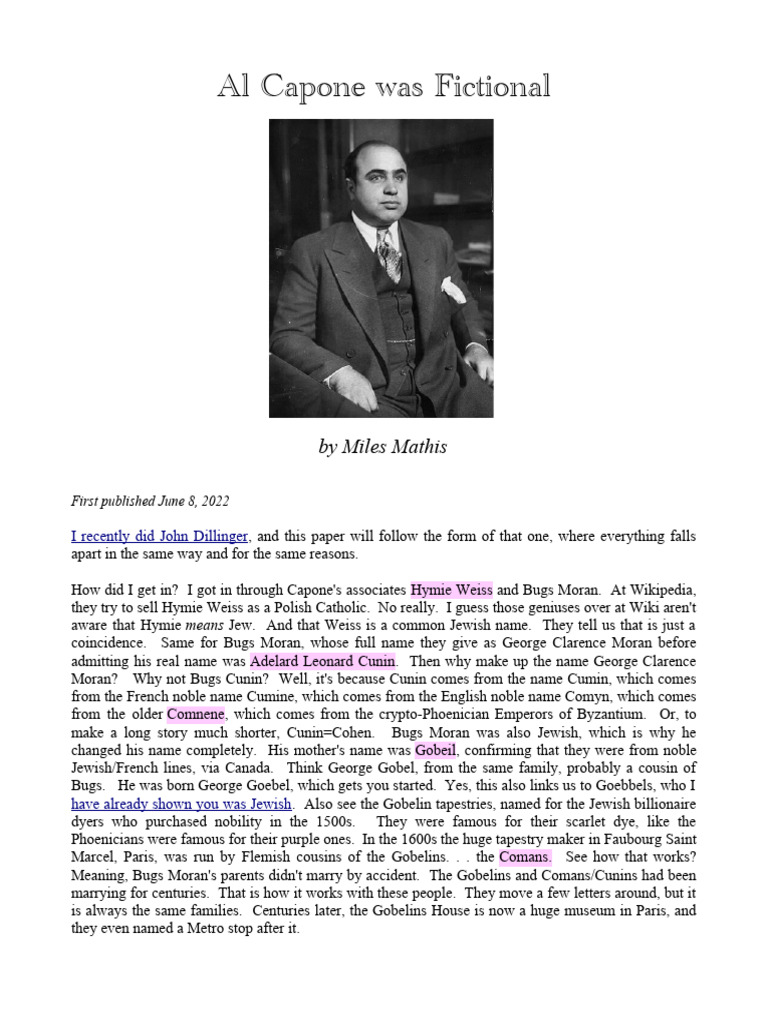 Al Capone: The Fictional Mobster | PDF | Al Capone | Plea