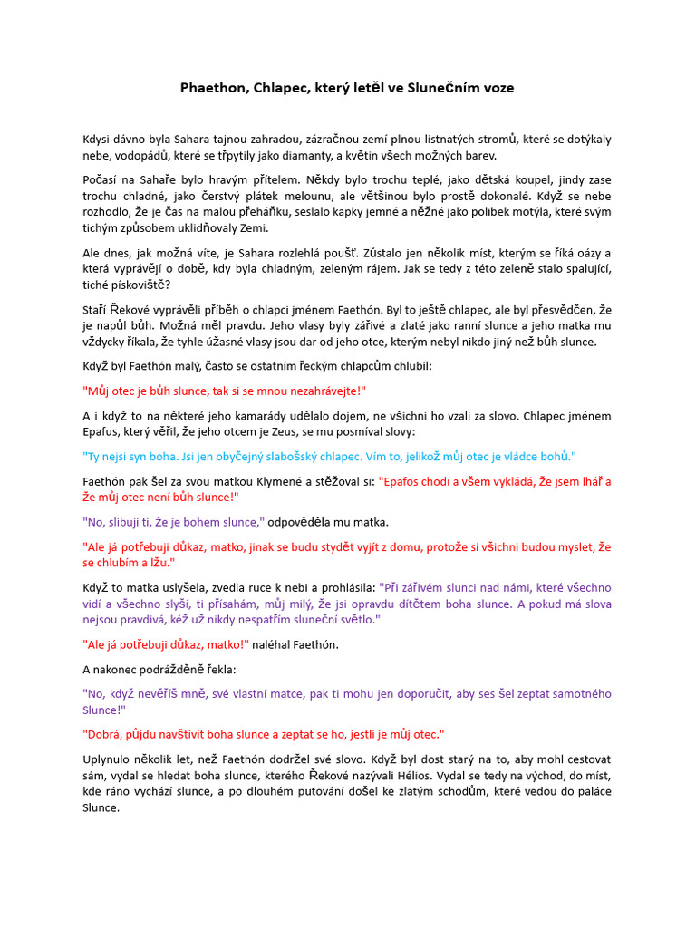 Phaeton A Hélios | PDF