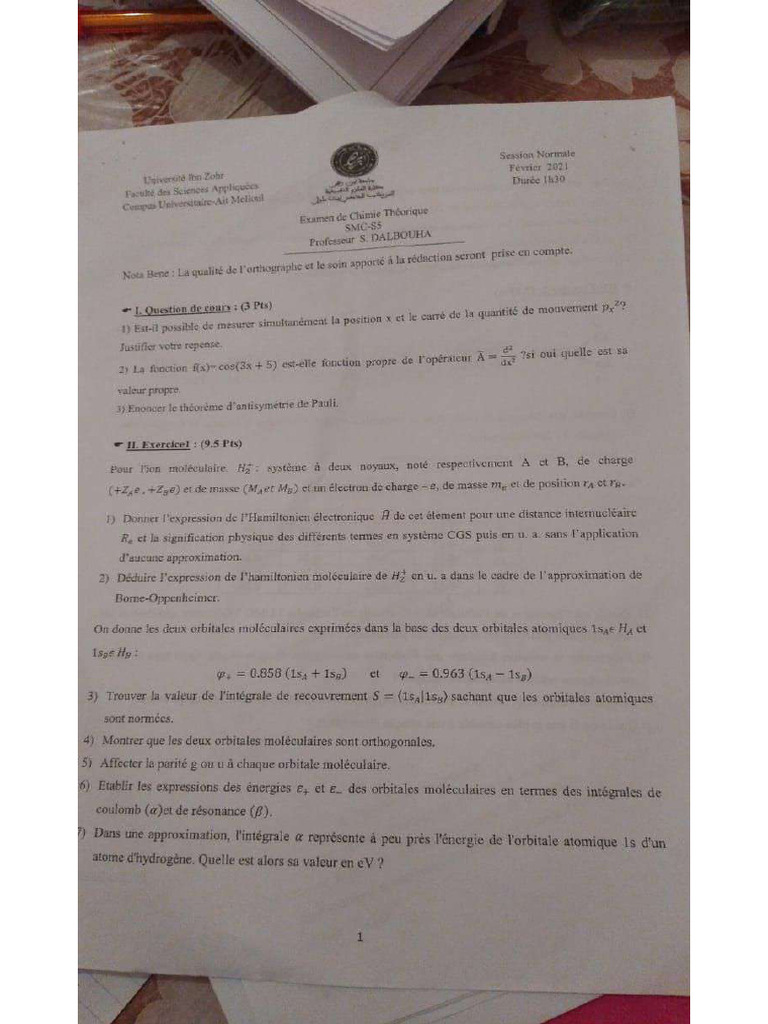 Correction Exam Theorique 2021 | PDF