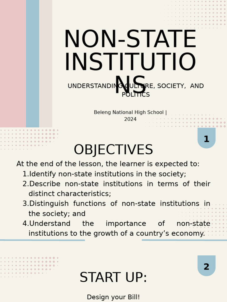 19 Non State Institutions | PDF | Government | State (Polity)