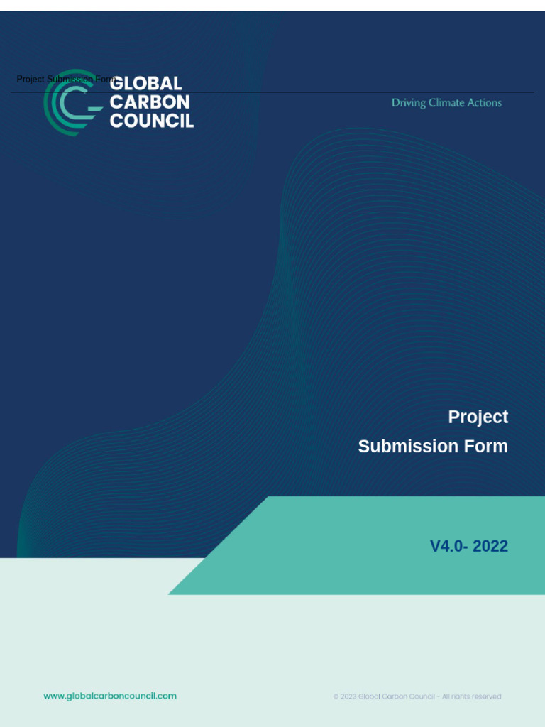 Carbon Project Submission Guide | PDF | Clean Development Mechanism ...