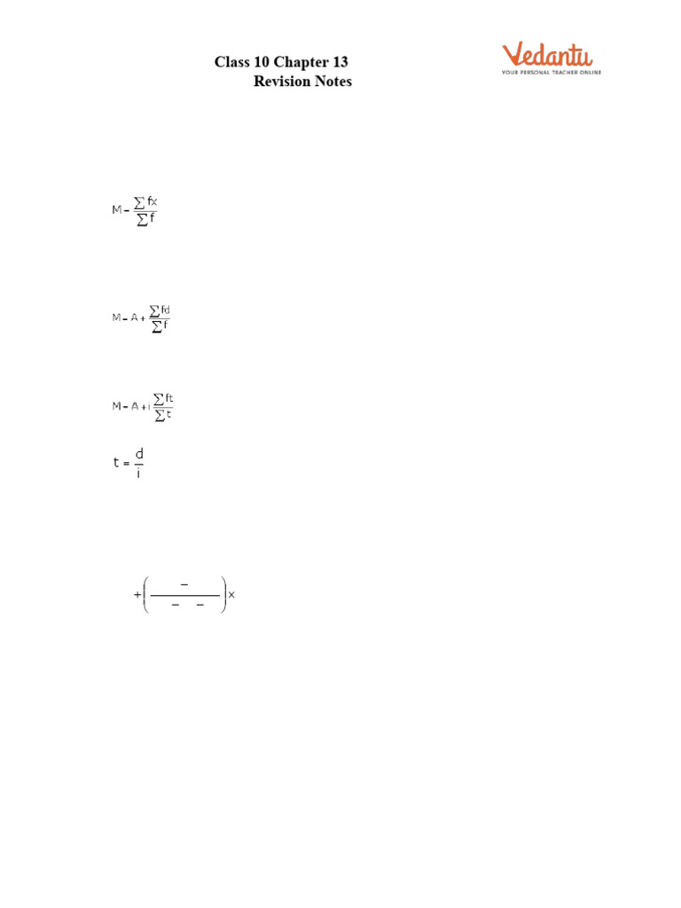 Statistics Class 10 Notes CBSE Maths Chapter 13 PDF | PDF | Mode ...