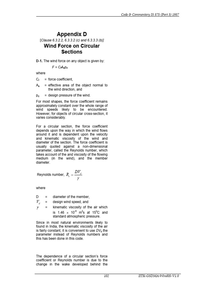 Wind Force on Circular Sections | PDF | Teaching Methods & Materials ...