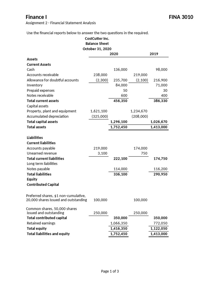 FINA3010 Assign2 1297 GF 2024 | PDF | Equity (Finance) | Revenue