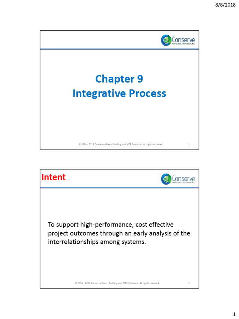 Chapter 9 Integrative Process | PDF | Green Building