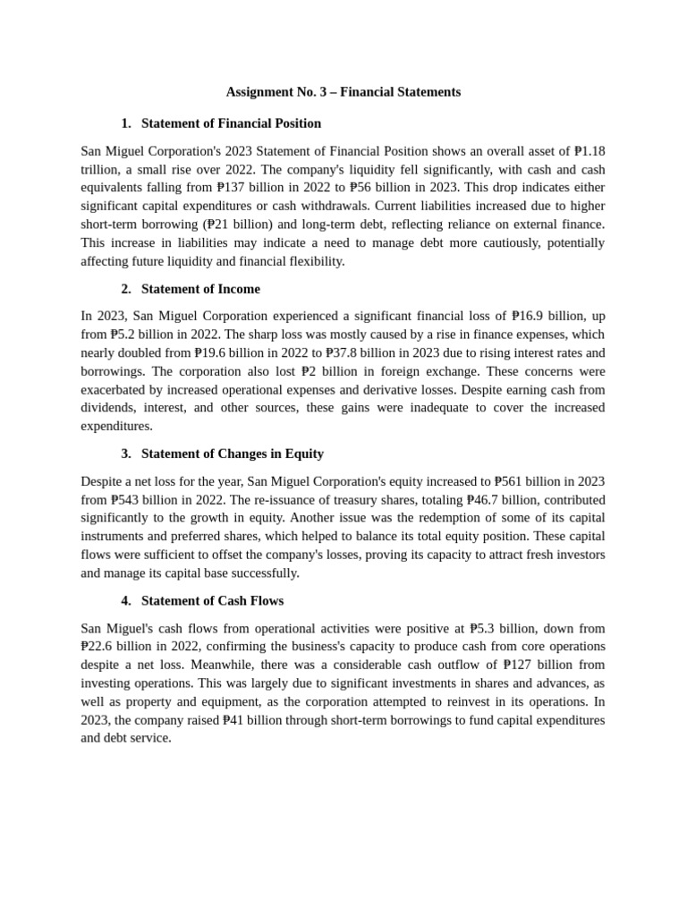 Assignment 3 Fin MNGMNT | PDF | Equity (Finance) | Expense