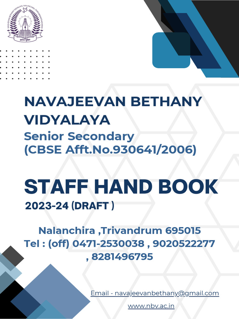 Staff Hand Book | PDF | Teachers | Governance