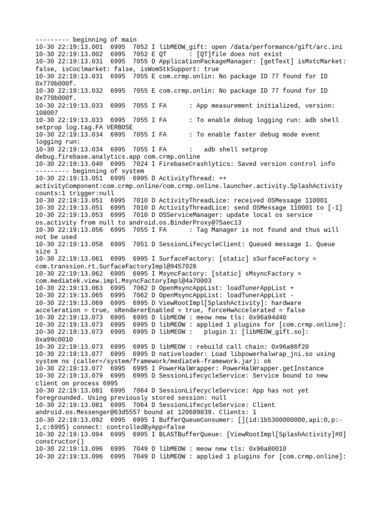 Logcat 1730290752984 | PDF | Computing | Software Engineering