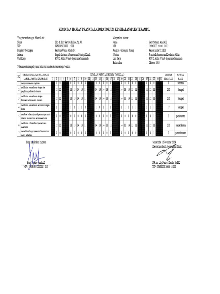 Log Book Hery Sutanto Oktober 2024 | PDF