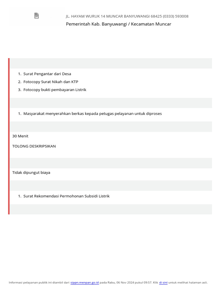 Unduh Standar Pelayanan - Surat Permohonan Subsidi Listrik | PDF Unduh Standar Pelayanan - Surat Permohonan Subsidi Listrik | PDF