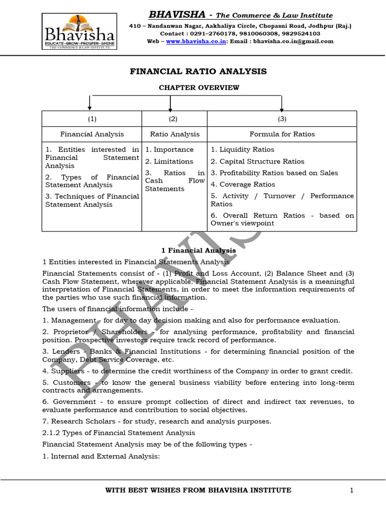 Financial Ratio Analysis | PDF | Free Cash Flow | Equity (Finance)