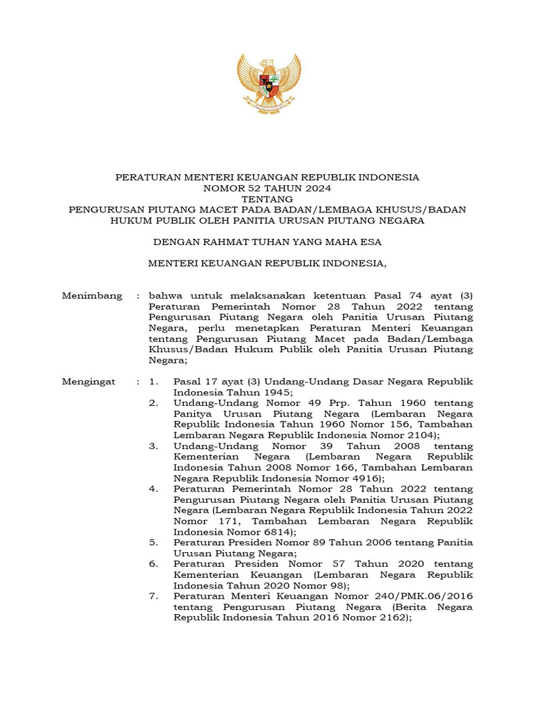 Pengurusan Piutang Macet 2024 | PDF