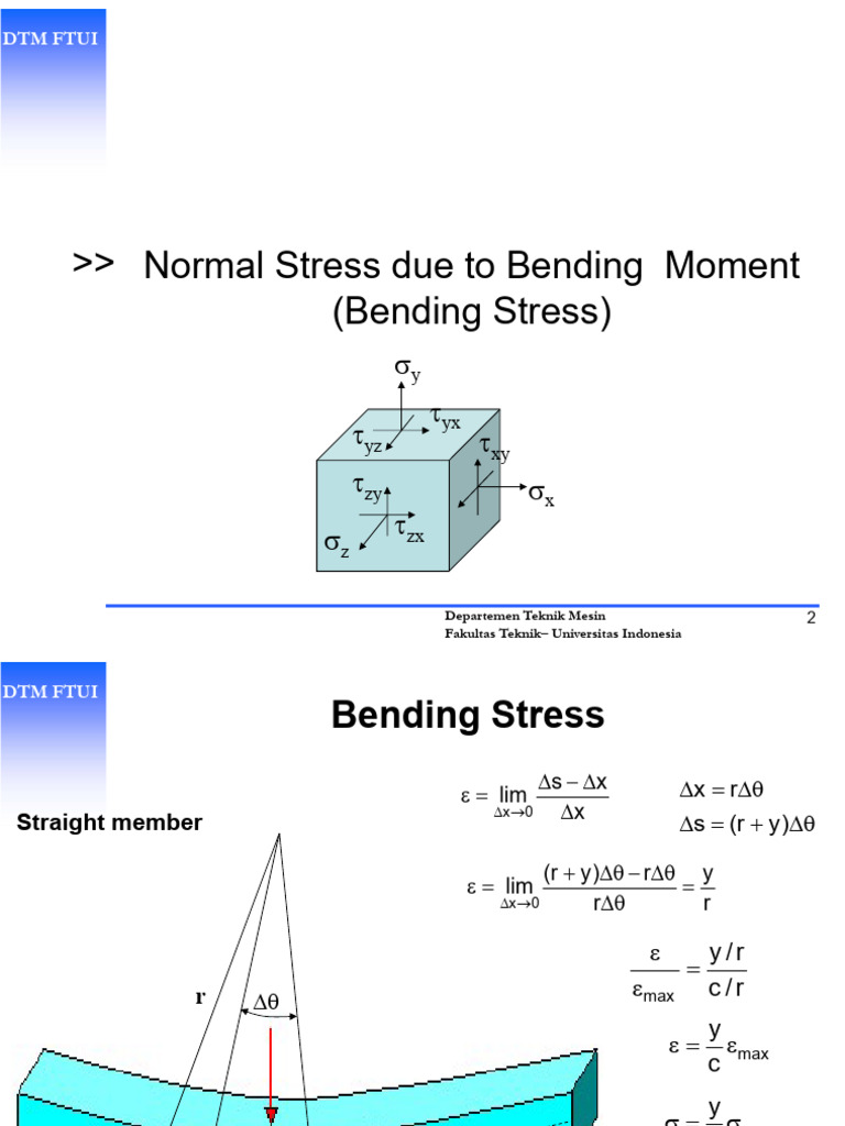 Bending Stress | PDF | Bending | Beam (Structure)