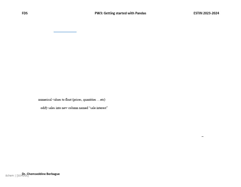 Fds Pw3: Getting Started With Pandas Estin 2023-2024: Superstore Sales ...