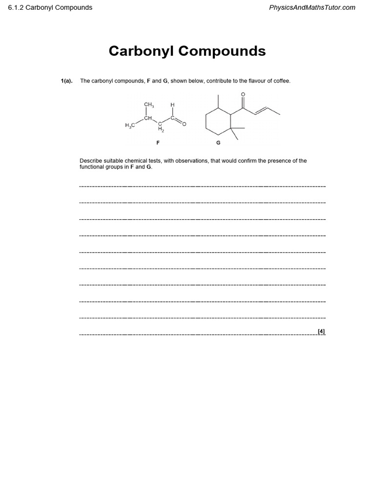 Identifying Carbonyl Compounds and Reactions | PDF | Ester | Aldehyde