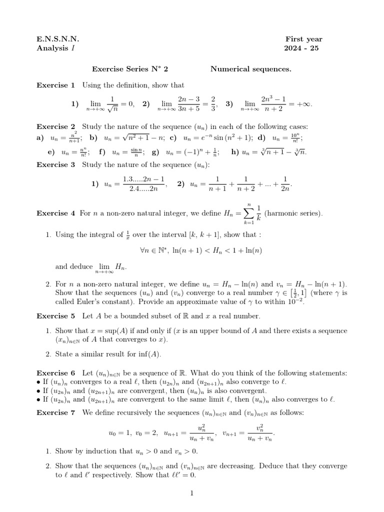 Numerical Sequences | PDF | Sequence | Elementary Mathematics Numerical Sequences | PDF | Sequence | Elementary Mathematics
