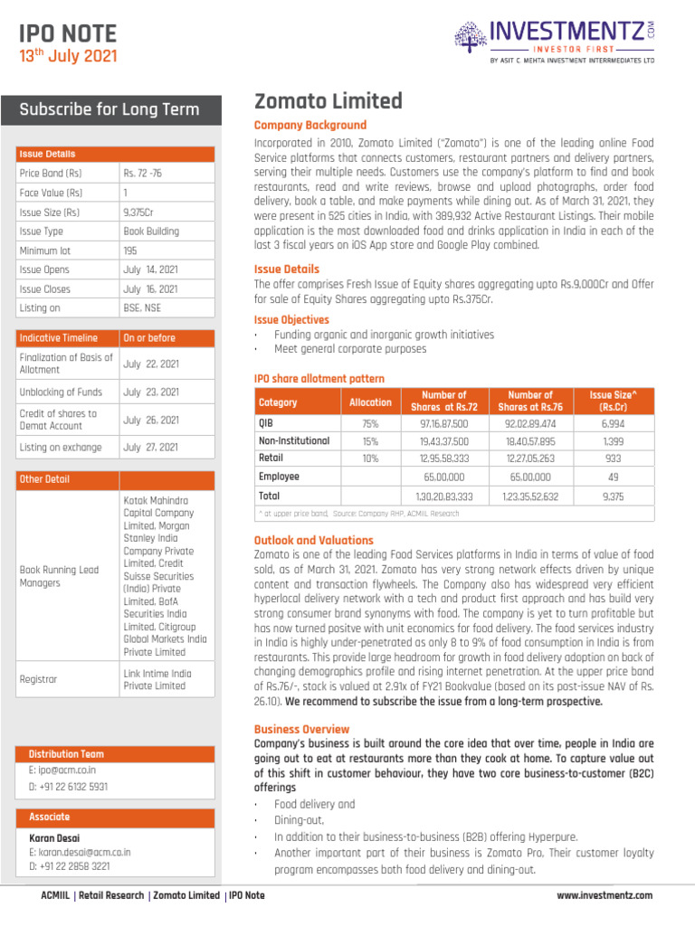 Ipo Analysis Report - PDF 15 07 2021 | PDF | Brand | Business