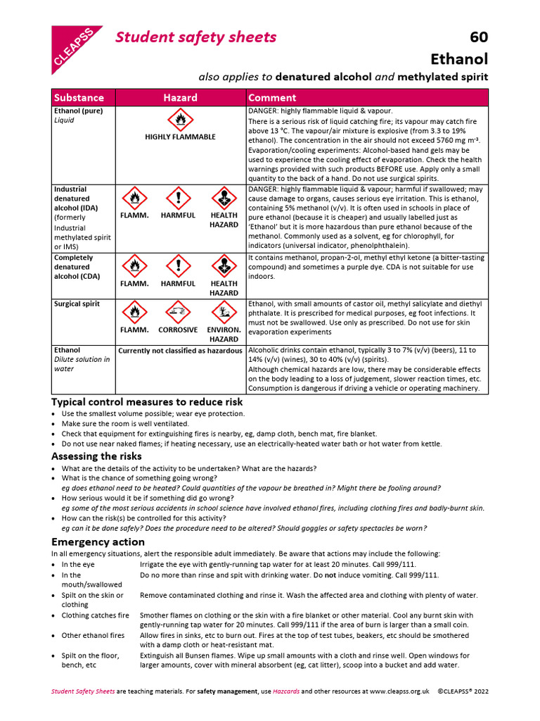 Sss060 Ethanol | PDF | Ethanol