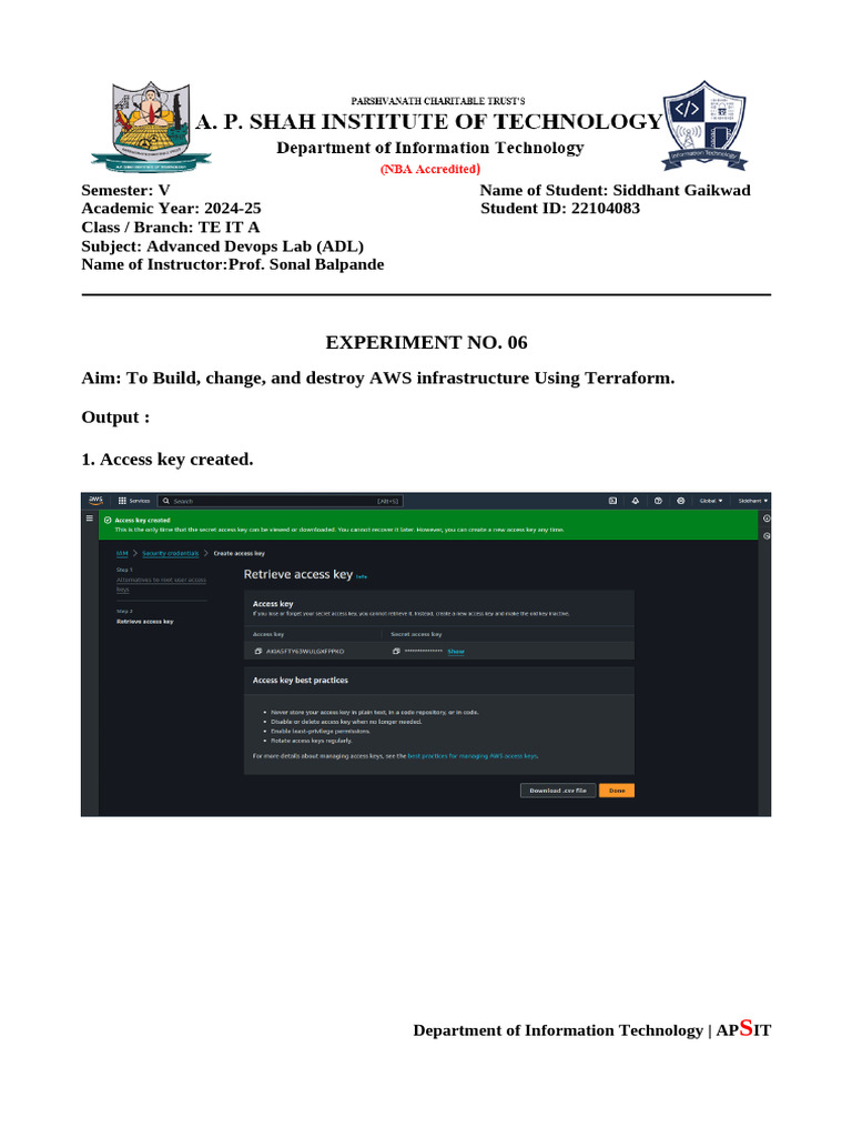 ADL Exp6 Siddhant | PDF